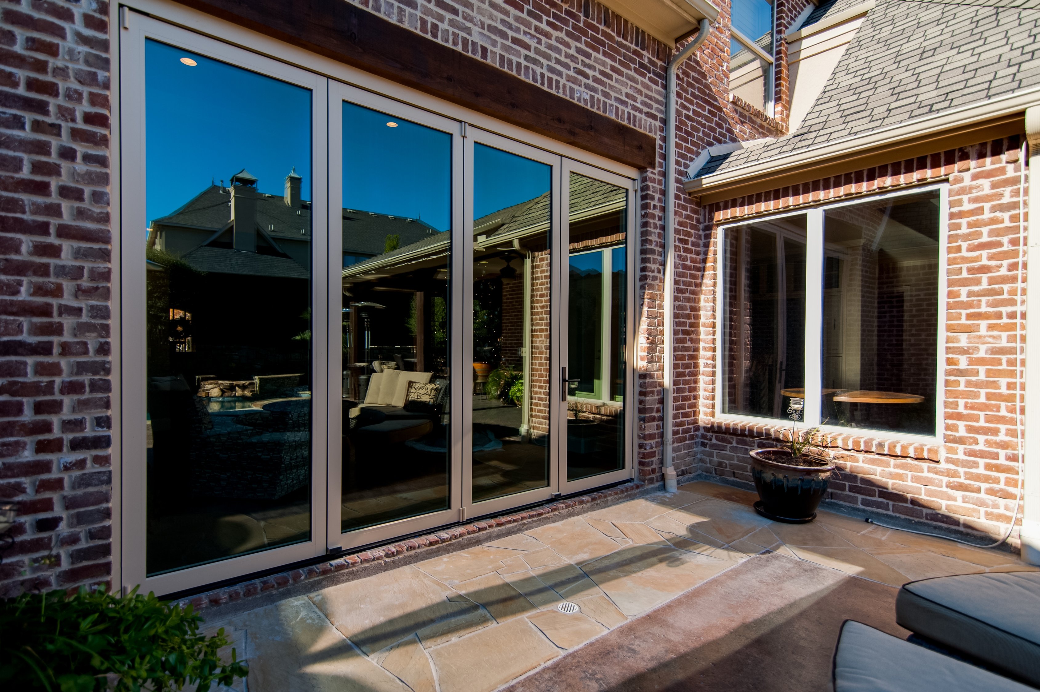 Out-swing Four Panel Bi-fold Patio Door