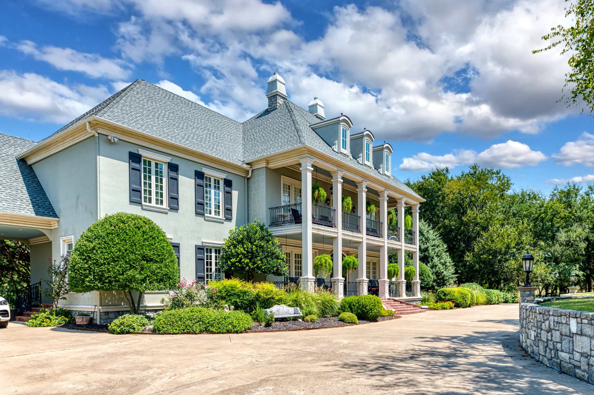 Elegant Side Casement Windows with Arch Design
